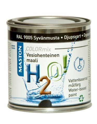Maali Syvänmusta Ral9005 250ml Maston H2o! - Rautakauppa365.fi
